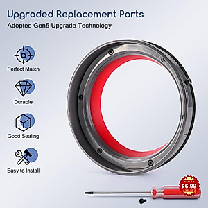 WYWY.Wide Upgraded Bin Sealing Ring Compatible with Dyson V11 V15 Gen5 SV14 SV15 SV22 Vacuum Cleaner Canister Replacement Parts with T8 Screwdriver