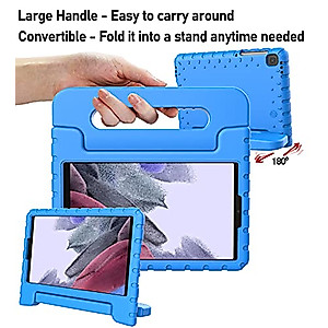 LTROP Kids Case for Samsung Galaxy Tab A7 lite 8.7 Inch 2021 SM-T225/T220, Galaxy Tab A7 Lite 8.7 Case, Shockproof Convertible Handle Stand Cover Case for Samsung Galaxy Tab A7 Lite 8.7” 2021, Blue