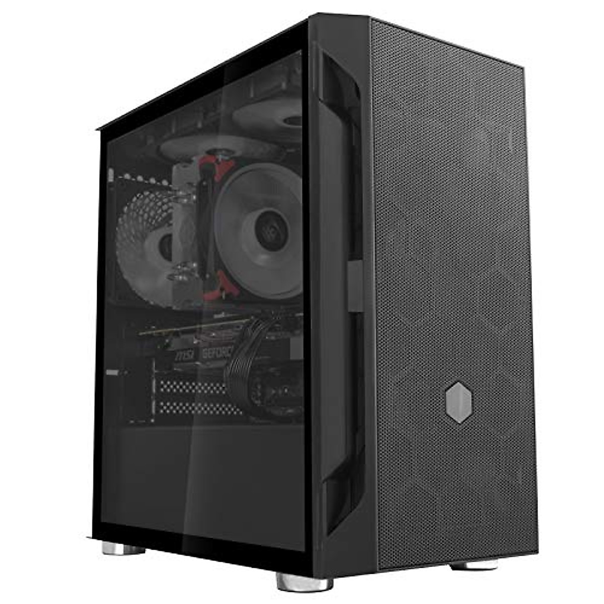 SilverStone Technology FARA H1M Tempered Glass, Black, Mid-Tower Micro-ATX Case with Mini-DTX and Mini-ITX Support, SST-FAH1MB-G