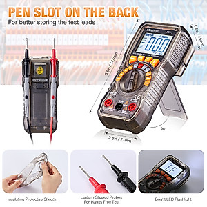 Mastfuyi Digital Multimeter, Multi Tester with NCV Non-Contact Voltage Detection, Battery Tester, Auto-Ranging Tests, True RMS 1999 Counts, AC/DC Current, AC/DC Voltage, Resistance, Continuity, Diode