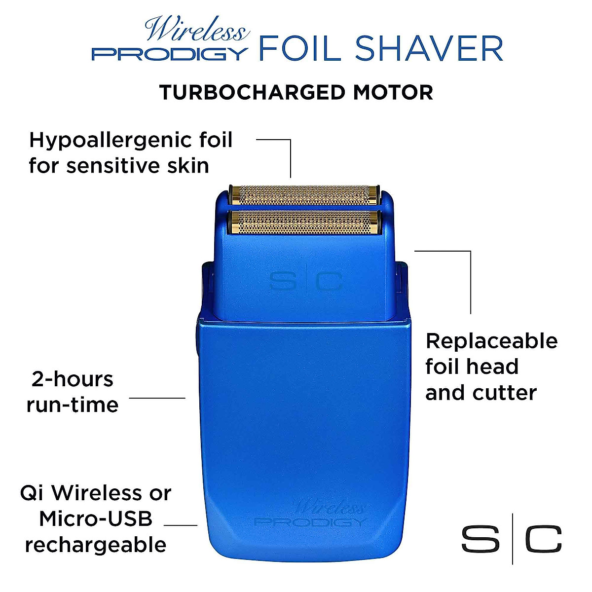 StyleCraft Wireless Prodigy Foil Shaver Blue