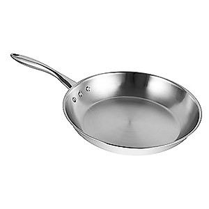 12" (30 cm) Stainless Steel Pan by Ozeri, 100% PTFE-Free Restaurant Edition