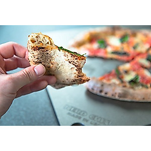 NerdChef Steel Stone - High Performance Pizza Baking | Made in USA (14.5" x 16" x 1/4") - (.25" Thick - Standard)