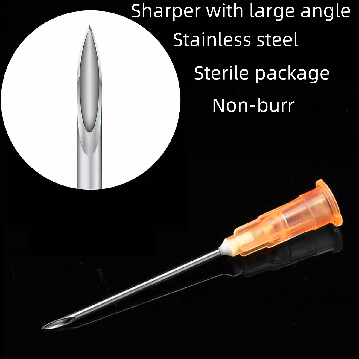 100 Pack - 25Ga 1 Inch Dispensing Tool with Luer Lock for Industry, Scientific Laboratory, Plant Cultivation Research, Liquids Refiling and Measuring(Individually Sealed Packed)