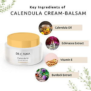 FARMASi Dr C Tuna Calendula Cream Balsam for Skin, Body Pure Natural Skincare Repair and Moisturizer Healing Effects for Dry Skin, Plant Rich Protection with Calendula, Chamomile 3.4 Fl (Old Package)