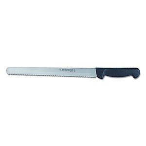 Basics P94805B 12" International Scalloped Slicer with Black Polypropylene Handle