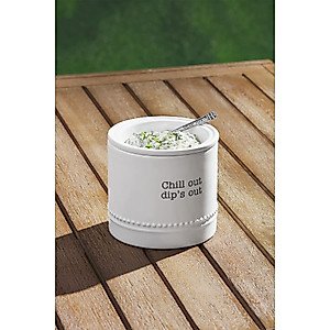 Mud Pie Circa Dip Chiller, White, assembled 5" x 4.5" dia