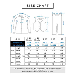 A&J DESIGN Toddler Suit for Boys Gentleman Wedding Church Photoshoot Formal Ring Bearer Outfit Dress Clothes Set Light Gray 2-3T