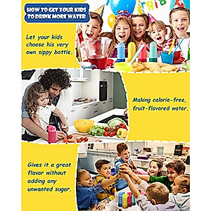 EIJIAN Kids Insulated Water Bottle With Straw Lid 14oz, Leak-Proof BPA-FREE Metal Drink Flask, Double Wall Vacuum Stainless Steel Cup For Toddlers, Girls, Boys - Suitable For School, Outdoor, Travel