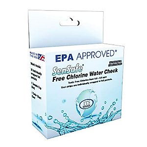 Industrial Test Systems SenSafe 481126 Free Chlorine Test Strip, 40 Seconds Test Time, 0-6ppm Range (Pack of 30)