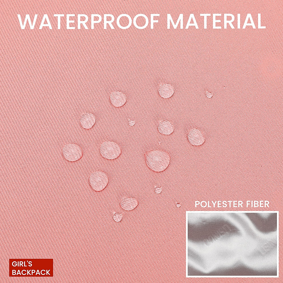 LISINUO Kids Backpacks for Girls Backpack School Bookbag for Teenage Cute Book Bag Send Pendant (Pink)