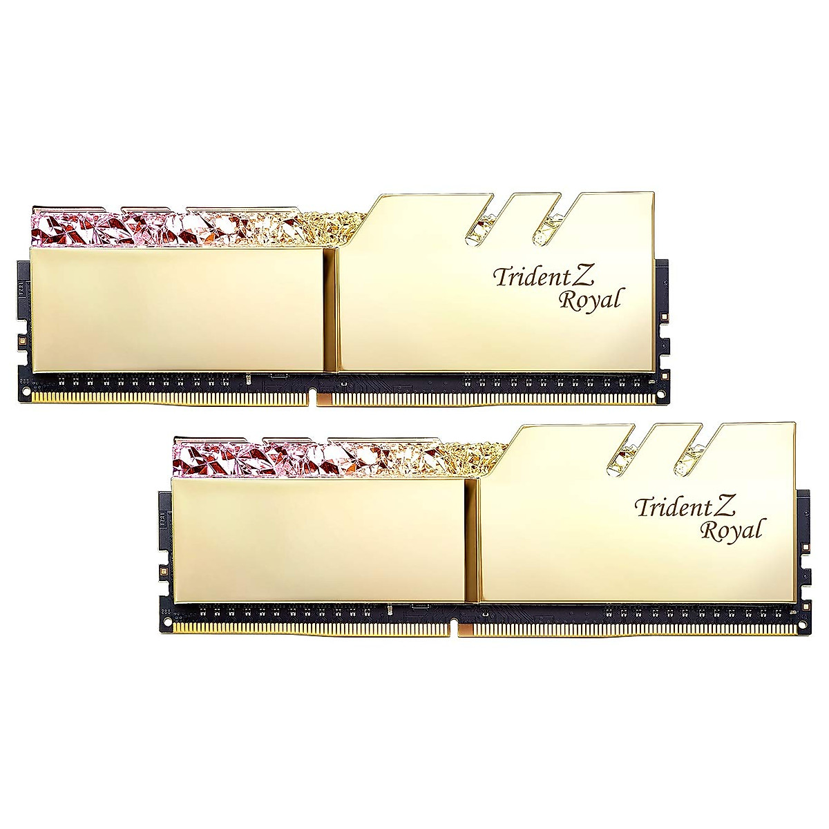 G.SKILL Trident Z Royal Series (Intel XMP) DDR4 RAM 16GB (2x8GB) 3200MT/s CL16-18-18-38 1.35V Desktop Computer Memory UDIMM - Gold (F4-3200C16D-16GTRG)