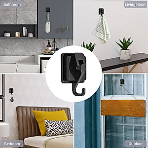 YSSILADI Suction Cup Hooks 2 Pack, Heavy Duty Vacuum Suction Shower Hooks Window Glass Kitchen Bathroom Hooks Reusable Without Punching for Towel Loofah Robe Coat Wreath Decor (Silver-Grey, 2 Pack)