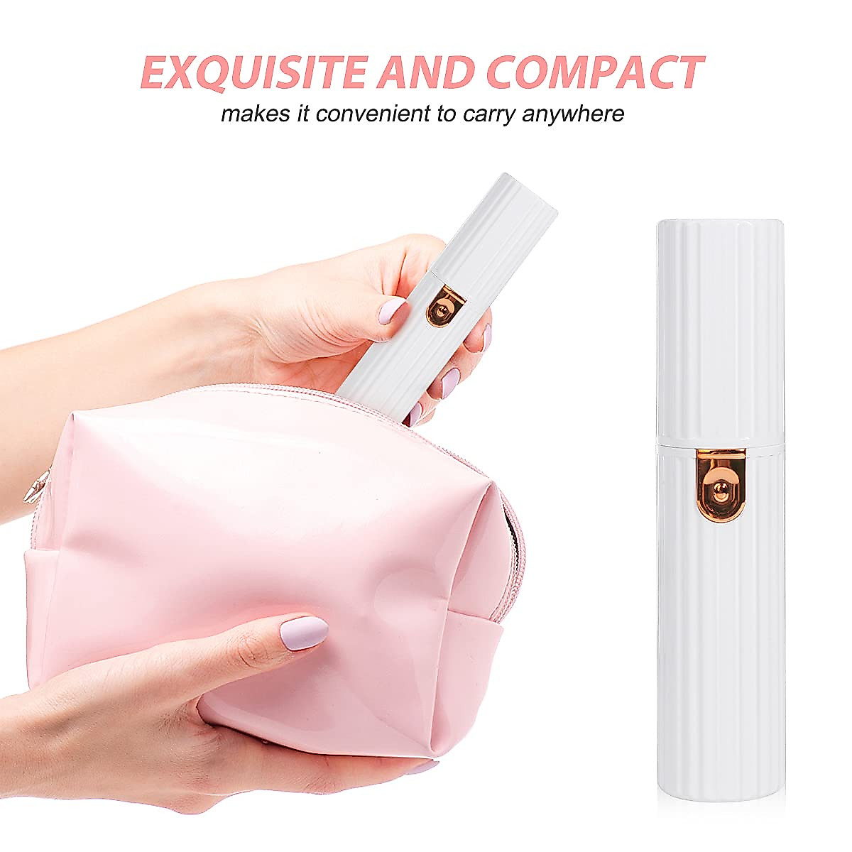 Facial Hair Removal for Women, Number-one 2 in 1 Eyebrow Epilator Electric Painless Facial Hair Remover, Rechargeable Waterproof Shaver with Built-in LED Light for Peach Fuzz Eyebrow Lip Hair (White)