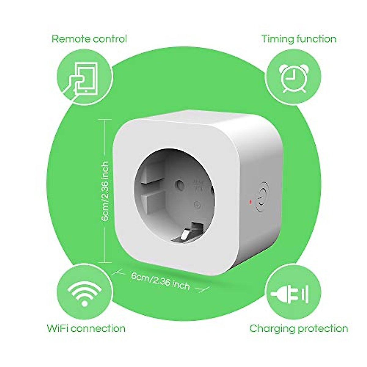 4PCS Elelight PE1004T Smart Sockets Remote Control Outlet with Timing Function,EU Plug