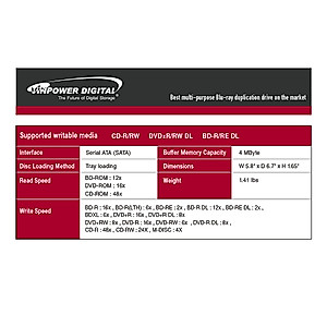 Digital LG HLDS Internal SATA 16X Blu-ray BDXL M-DISC DVD CD Burner Writer Drive WH16NS58DUP - Bulk
