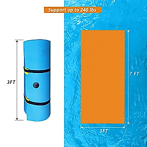 Floating Mat - Floating Mat for Lake - Water Mat - Lily Pad Floating Mat for Lake - Floating Water Mat, XPE Floating Island for Kids (7' x 3' x 1.3")