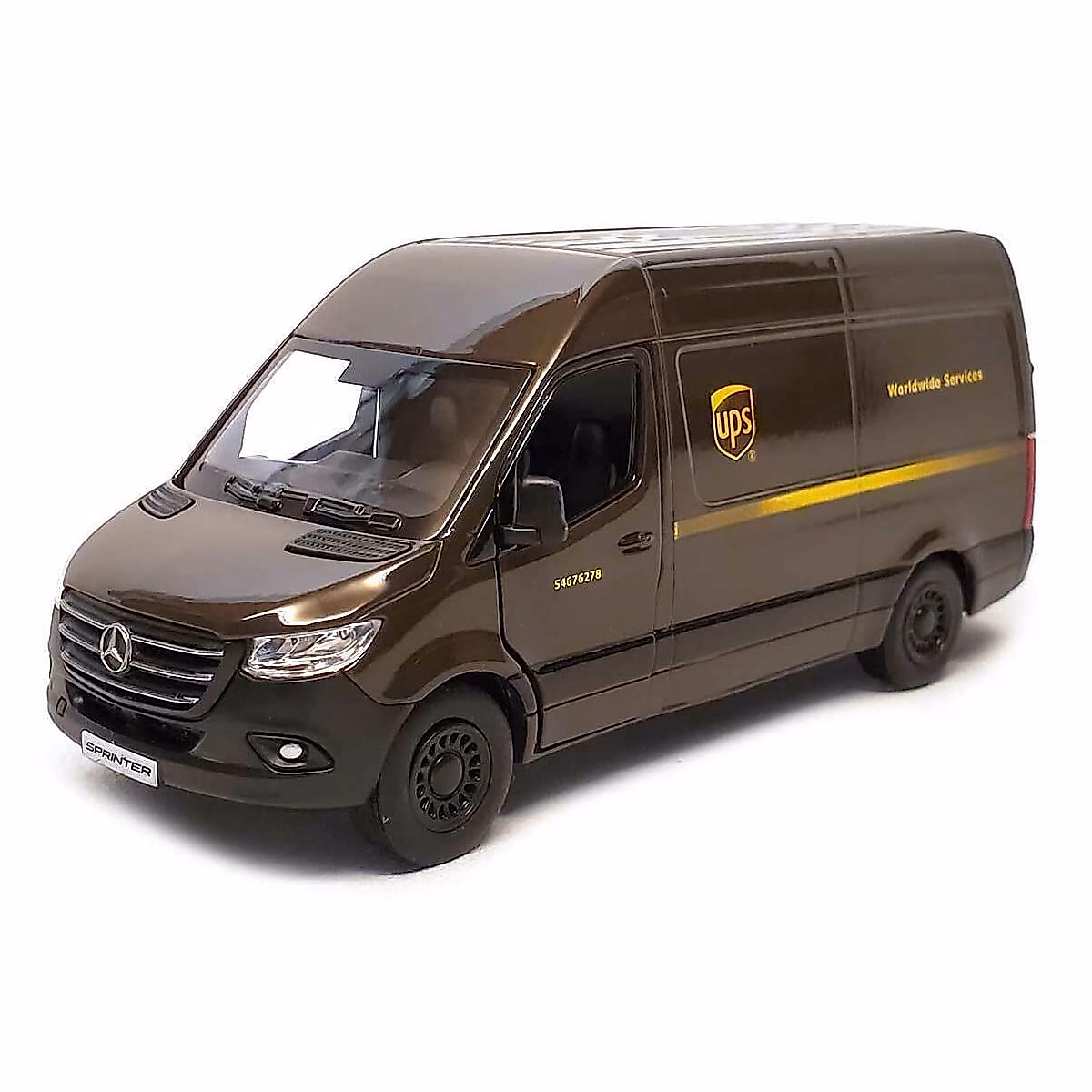 KiNSMART Mercedes-Benz Sprinter UPS Edition Delivery Van 1:48 Scale 5"