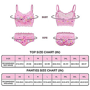 Littleforbig Lacy Trim Women Nightwear Strap Sleepwear Cami Top Shorts Lingerie bralette loungewear Set - Sweet Usagi 3XL Pink
