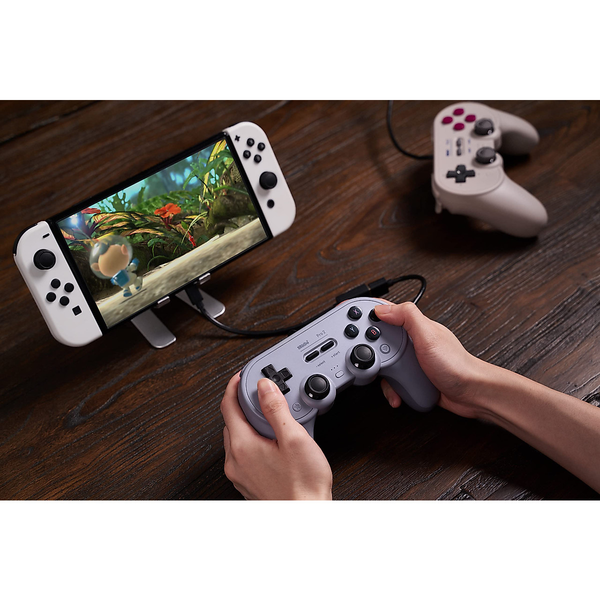 8BitDo Pro 2 Wired Controller for Switch, Windows, Steam Deck & Raspberry Pi (Gray Edition)