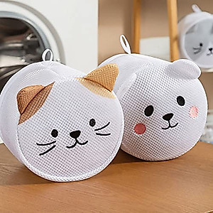 Cabilock Shoe Laundry Bag Sandwich Container 2pcs Mesh Laundry Bags Delicates Wash Bag Cartoon Cat Bra Wash Bags Travel Storage Organize Bag Clothing Washing Bags Sandwich Containers