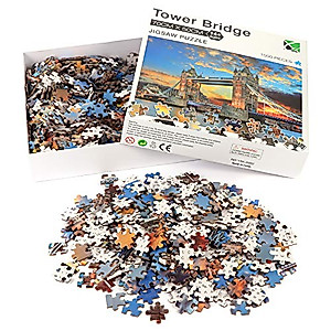 ELITELIVING-S 1000 Piece Puzzle for Adult Jigsaw Puzzles for Adults/Teens/Kids (1000 Piece London Tower Bridge Puzzles)