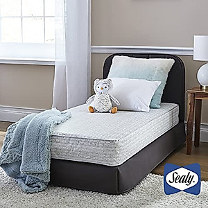 Sealy Baby Firm Rest 2-Stage Antibacterial Waterproof Baby Crib Mattress and Toddler Bed Mattress - 204 Premium Coils, GREENGUARD Air Quality Certified - Made in USA, 52"X28", Viivia