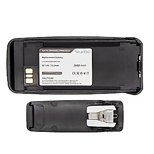 TAKOCI 7.4V Replacement Battery for PMNN4077 PMNN4077C PMNN4069A Compatible with Motorola XPR6100 XPR6300 XPR6350 PR6380 XPR6500 XPR6550 XPR6580 DP3400 DP3601 DGP4150 DGP6150 XIRP650 Ni-MH 2600mAh