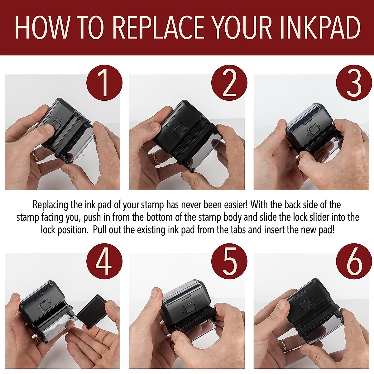 Custom Signature Stamp - Self Inking Personalized Signature Stamp | Choose Ink Color | Great for Signing Legal Documents, Checks and Other Paperwork at Home and at Work