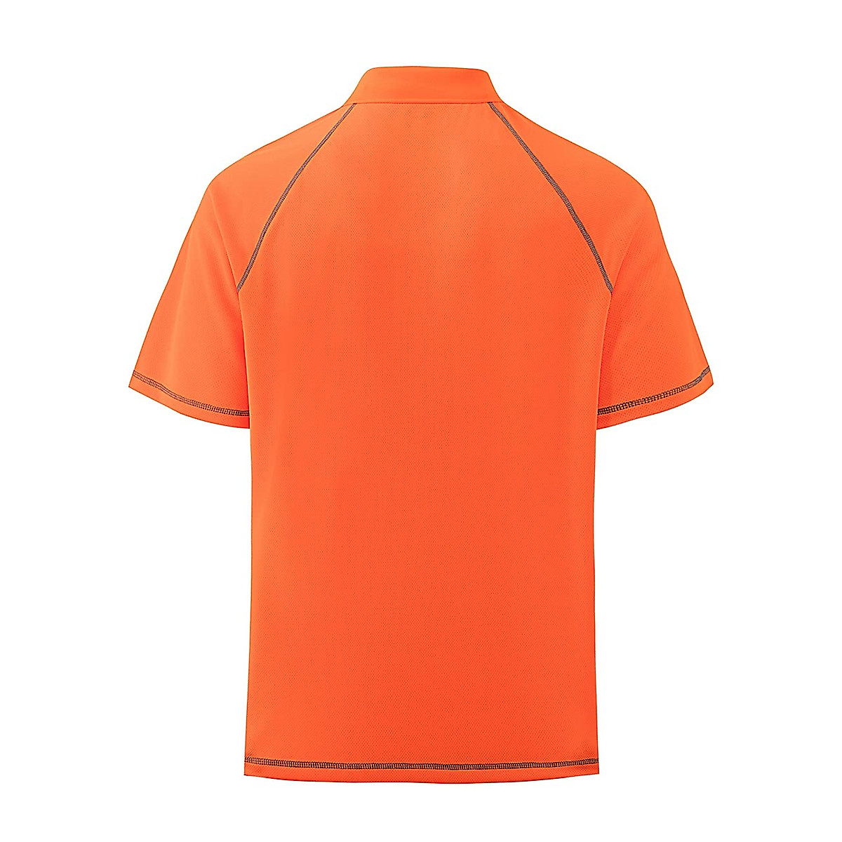 Corna Men's Short Sleeve Mesh Polo Shirts Moisture Wicking Performance Golf Polo(HI VIZ Orange,XXL)