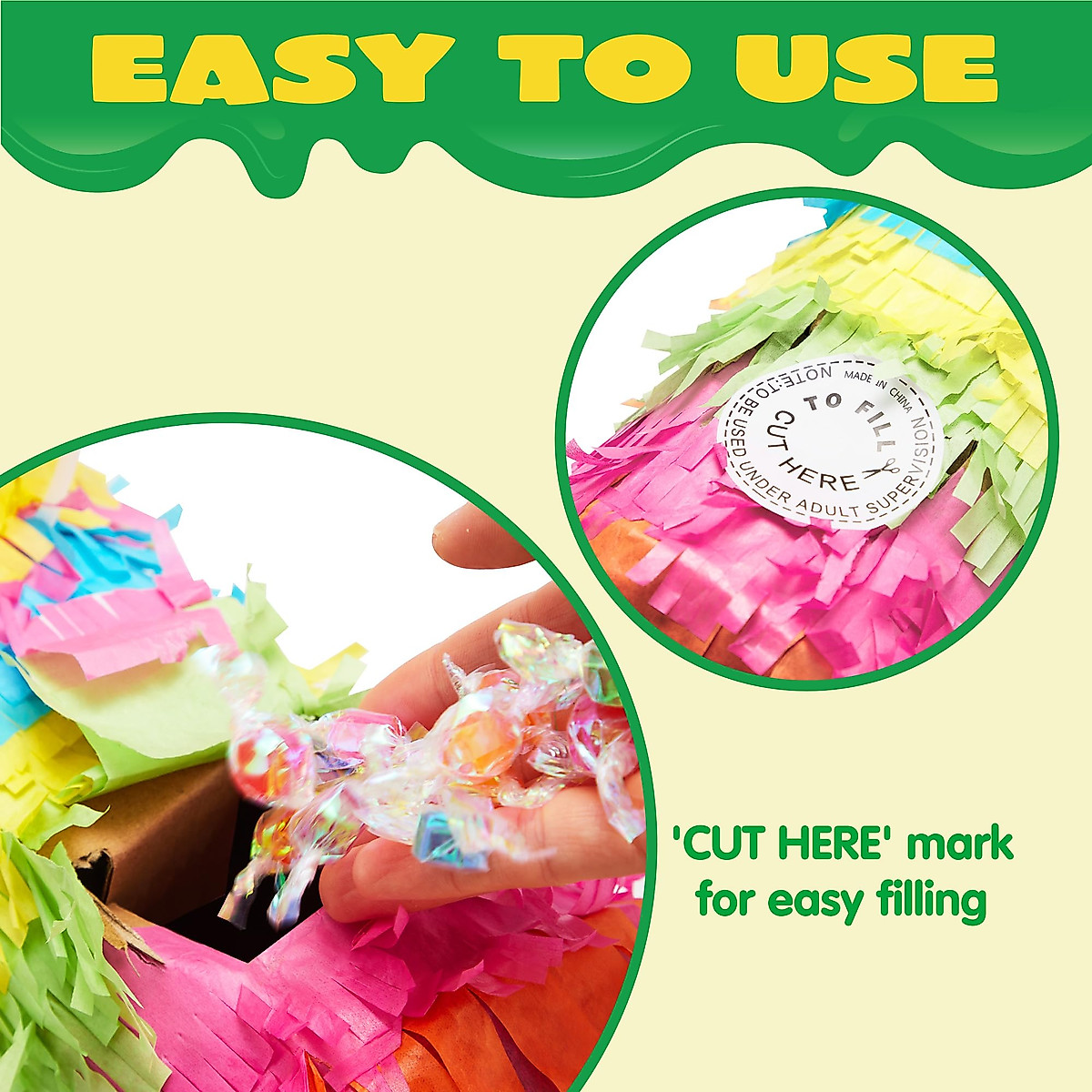 Cinco De Mayo Donkey Pinata for Kids Birthday Party, (13 x 20 x 5 in.) for Fun Fiesta Taco Party Supplies, Luau Event Photo Props, Mexican Theme Decoration, Carnivals Festivals, Taco Tuesday Event