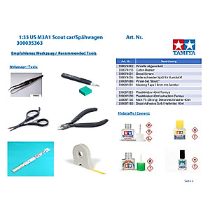 Tamiya 35363 1/35 M3A1 Scout Car Plastic Model Kit