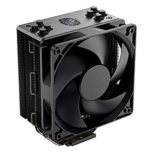 Cooler Master Hyper 212 Black CPU Air Cooler with Silencio Fan, Gun-Metal Fins, and Copper Heat Pipes - For AMD Ryzen and Intel LGA CPUs