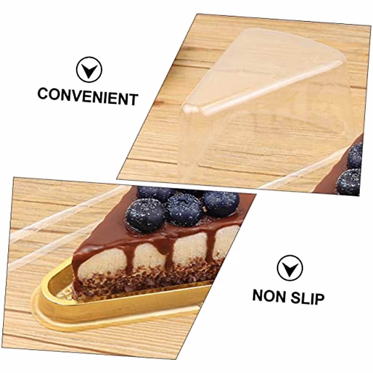 OATIPHO 50pcs Sandwich Box Mini Cake Boxes Cake Plastic Container Clear Container Bakery Box Moon Cake Packing Box Cheesecake Boxes Disposable Cake Boxes Packing Cake Boxes Blister Dessert