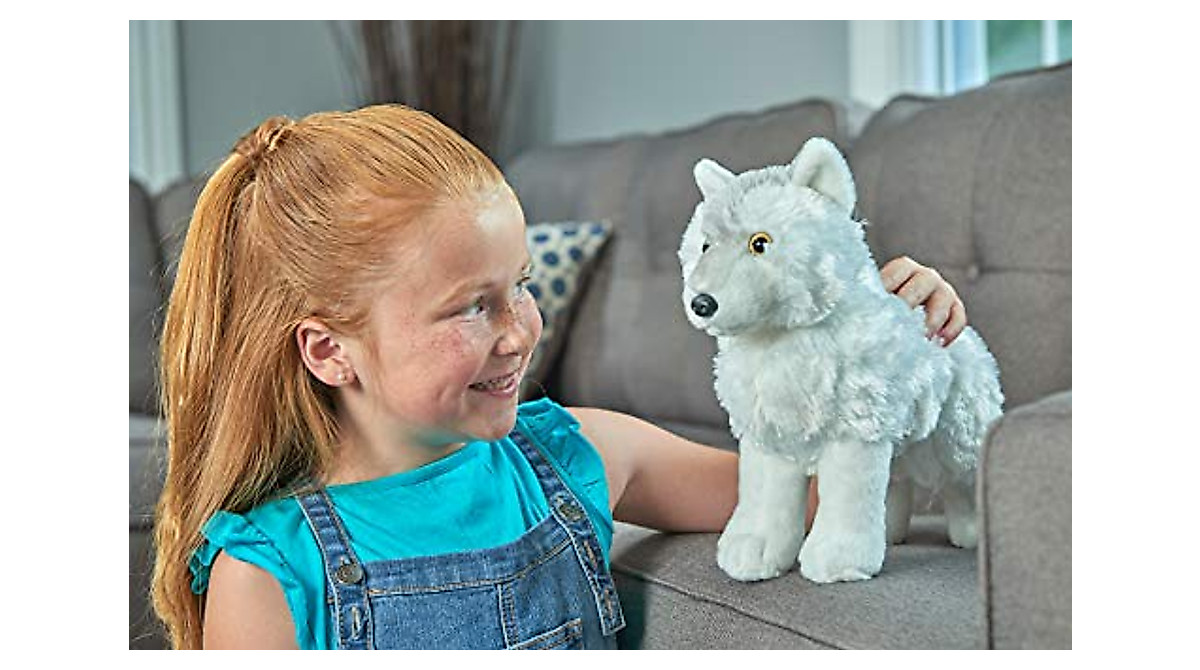 Wild Republic Arctic Wolf Plush Toy - 12" Cuddly Animal for Kids