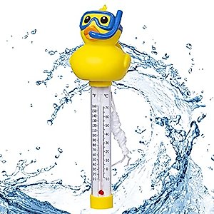 Doli Yearning Swimming Pool Thermometer Floating Easy Read Pond Thermometer with String| Shatter Resistant| for Outdoor & Indoor Swimming Pools, Spas, Hot Tubs| Classic Duck