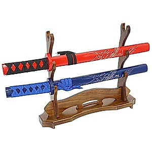 LUCKNIGHT Display Stand Sword Display Stand Solid Wood Rack Samurai Sword Brackets Holder Sword Stand
