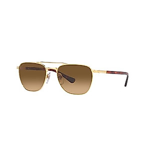 Persol PO2494S Square Sunglasses, Gold/Brown Gradient Polarized, 53 mm