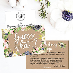 25 Pregnancy Announcement Card Set, We're Expecting Baby Surprise Having Birth Reveal Only Best Friends Get Promoted To Auntie Aunt Uncle Grandpa Grandma Grandparent Sister Brother Family Dad Mom