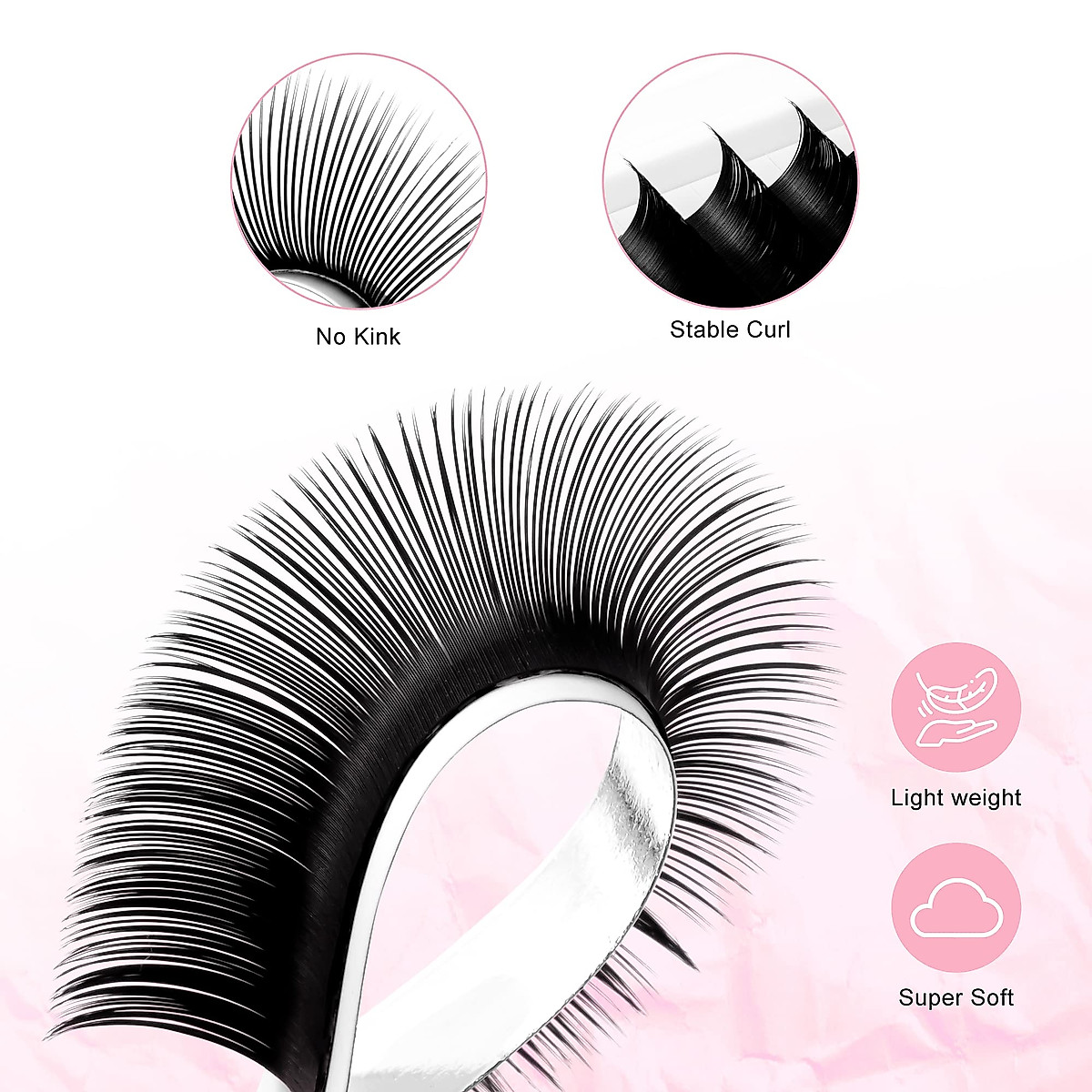 TDANCE Easy Fan Lashes Volume Eyelash Extensions 0.07 D Curl Mix 14-19mm + Ellipse Flat Lashes 0.15 D Curl 8-15mm