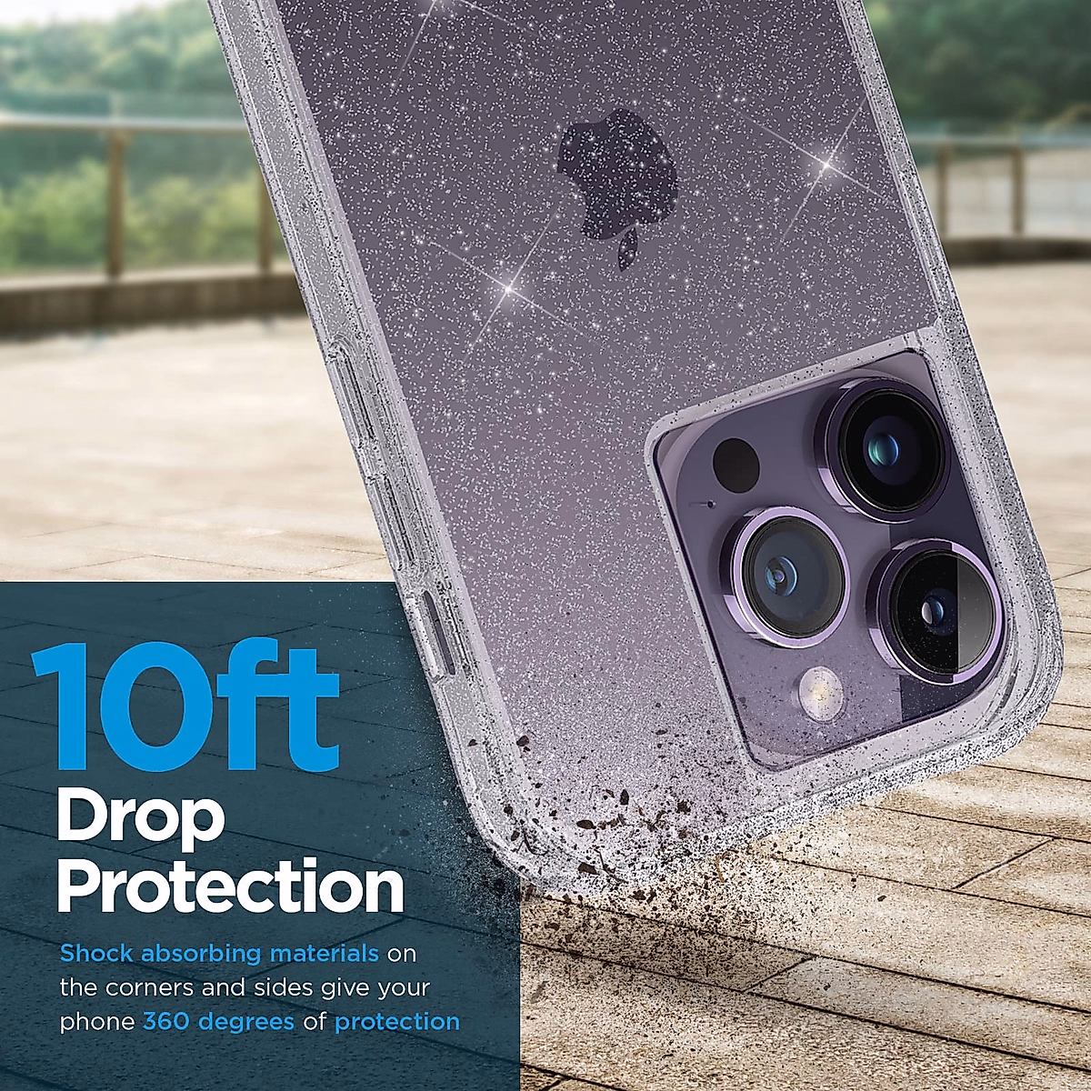 Case-Mate iPhone 14 Pro Max Case - Sheer Crystal [10FT Drop Protection] [Wireless Charging Compatible] Luxury Cover with Cute Bling Sparkle for iPhone 14 Pro Max 6.7", Anti-Scratch, Shock Absorbent