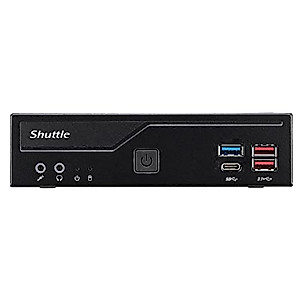 Shuttle XPC Slim DH470C Mini Barebone PC Intel H470 Support 65W Cometlake-s LGA1200 CPU No Ram No HDD/SSD No CPU No OS (Vesa Mount Included) ,Black
