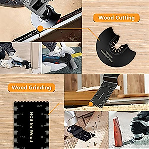 50 Pack Oscillating Saw Blades, Universal Quick Release Multi Tool Blades Kits, Sanding Set, Multitool Blades Fit for Black & Decker Porter Cable Dewalt Chicago Rockwell Makita Craftsman