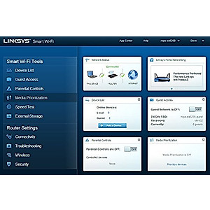 Linksys EA6500 Version 2 Smart Wi-Fi Dual-Band AC Router with Gigabit and 2x USB- (Renewed)