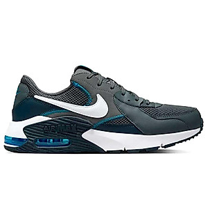 NIKE Men's Sneaker, Iron Grey White Photo Blue Dark Obsidian, 12
