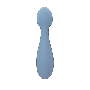 Nuby Silicone Mini Spoons - (2-Pack) Baby-Led Weaning Spoons for Babies - 4+ Months - Blue