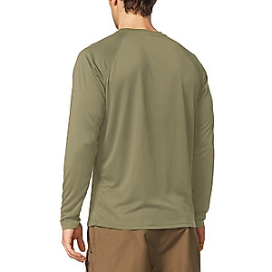 BALEAF Men's Long Sleeve Swim Shirts Rash Guard UV Sun Protection SPF T-Shirts UPF 50+ Quick Dry Swimming Fishing Slate Green Size L
