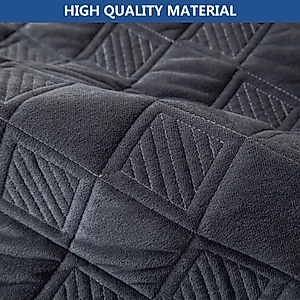 Eismodra Armrest Covers,Sectional Couch Covers,L Shape Sofa Slipcover Furniture Protector for Dogs Cats Pet Chaise Lounge 3 Cushion Couch Loveseat,Dark Gray 28 x 28 inches (Only 1 Piece)