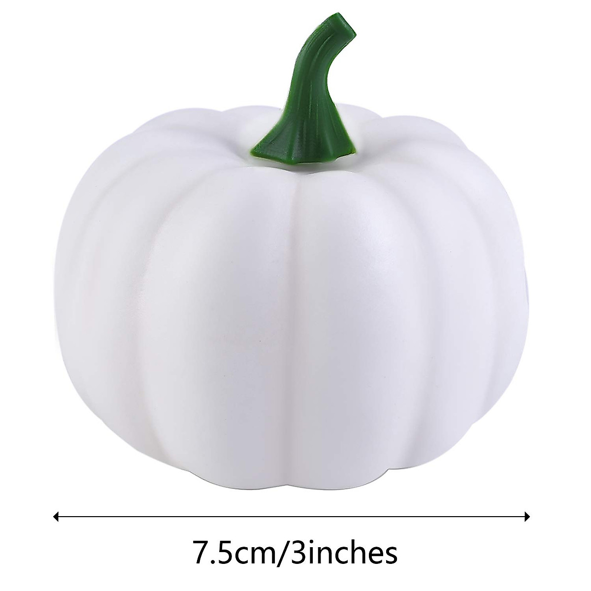 ADXCO 16 Pack Mini Pumpkin Small Pumpkins Fall Harvest Pumpkins Lifelike Foam Pumpkins Realistic Pumpkin for Halloween, Thanksgiving Home, Garden Decor, White
