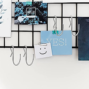 Funrous S Shaped Metal Hooks Clip, S Shaped Hooks Stainless Steel Metal Hangers, Suitable for Indoor and Outdoor, Bathroom, Kitchen Lights, Hanging Hooks for DIY Crafts, Key Chain, Silver (80 Pieces)